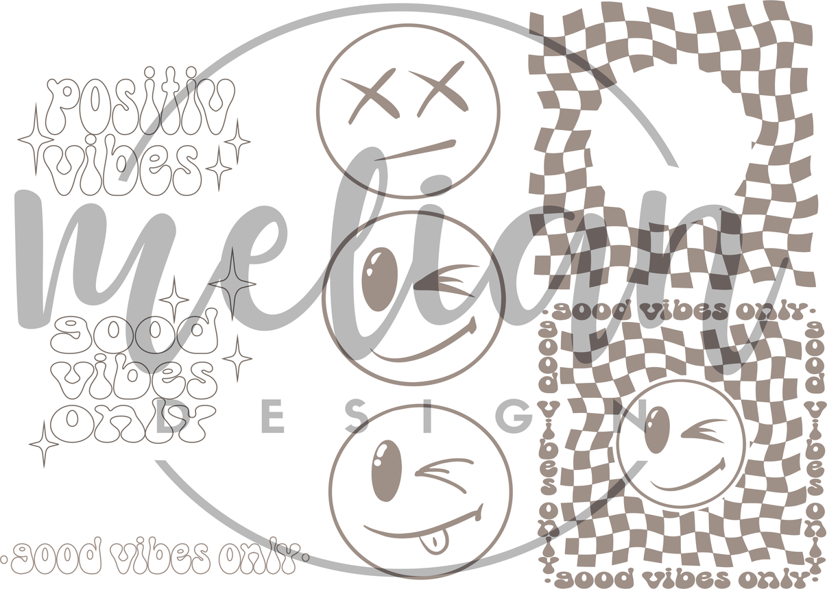 Plotterdatei Smiley Set DXF und SVG – MelianDesign